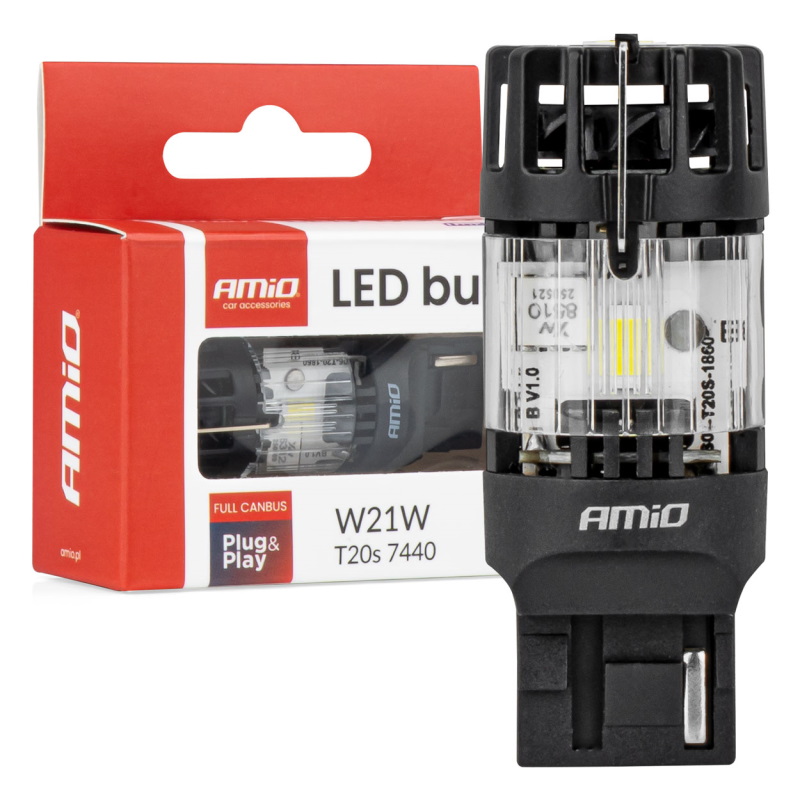 Sijalice LED W21W T20S Full Canbus 12V (1 kom) – Amio 04686