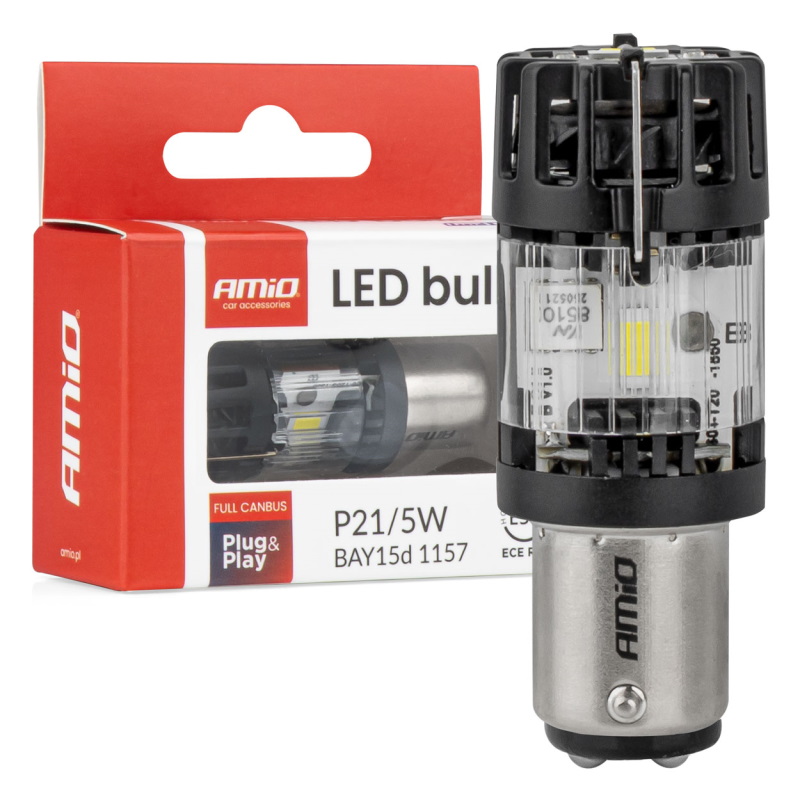 Sijalice LED P21/5W BAY15D Full Canbus 12V (1 kom) – Amio 04689