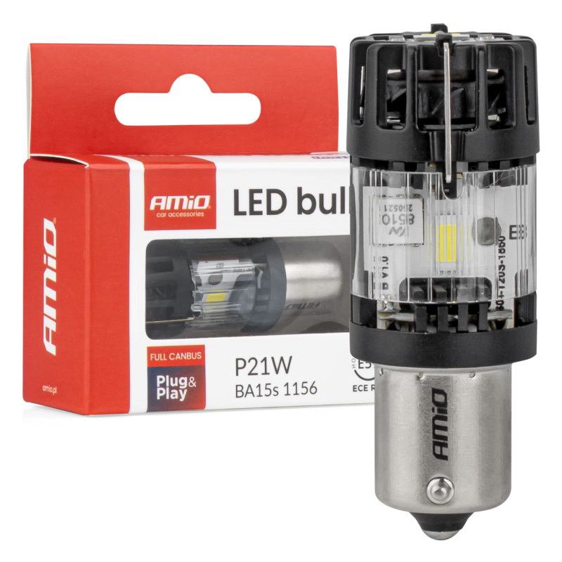 Sijalice LED P21W BA15S Full Canbus 12V (1 kom) – Amio 04688