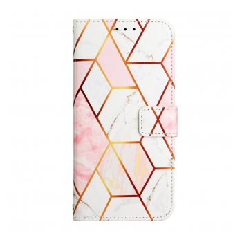 Maska na preklop Marble za Honor X5c/ X5c Plus geometry roze