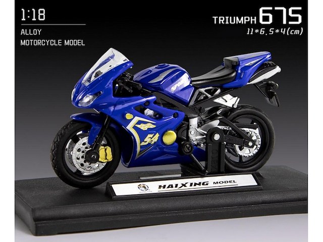 1:18 Daytona Triumph 675, plavi
