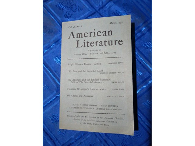 AMERICAN LITERATURE VOL. 46 NO. 1 MARCH, 1974