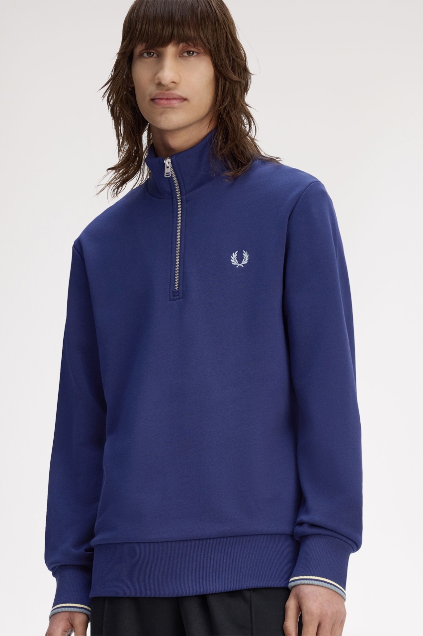 FRED PERRY HALF ZIP DUKS FNAVYA