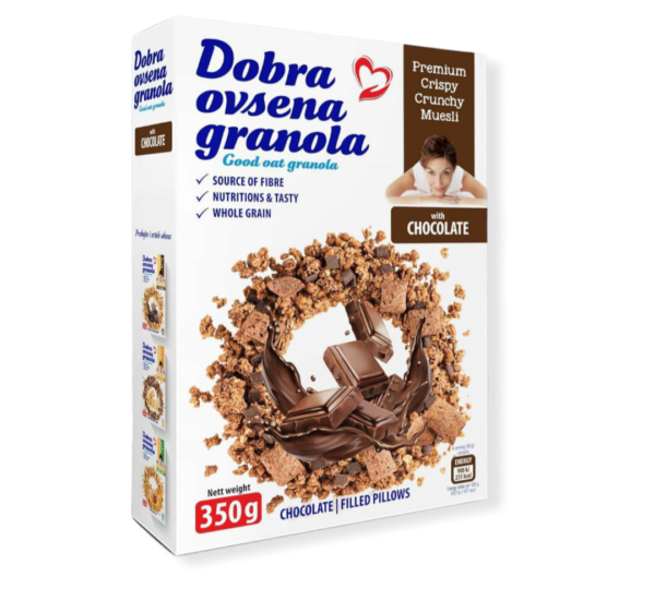 DOBRA OVSENA GRANOLA ČOKOLADA 350gr LMX