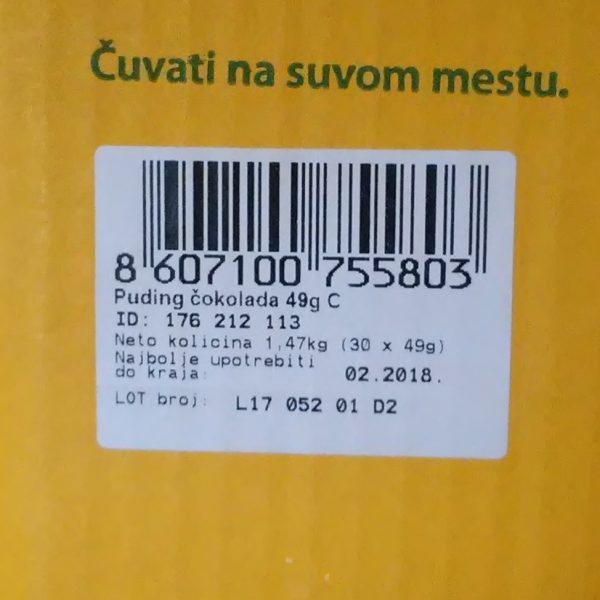 PUDING ČOKOLADA C 49GR, 30/1