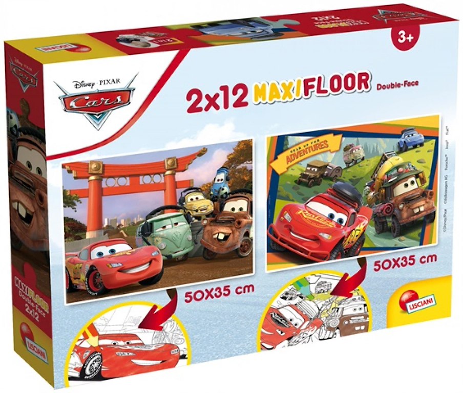 PUZZLE SLAGALICE 2X12PCS SUPERMAXI CARS LISCIANI