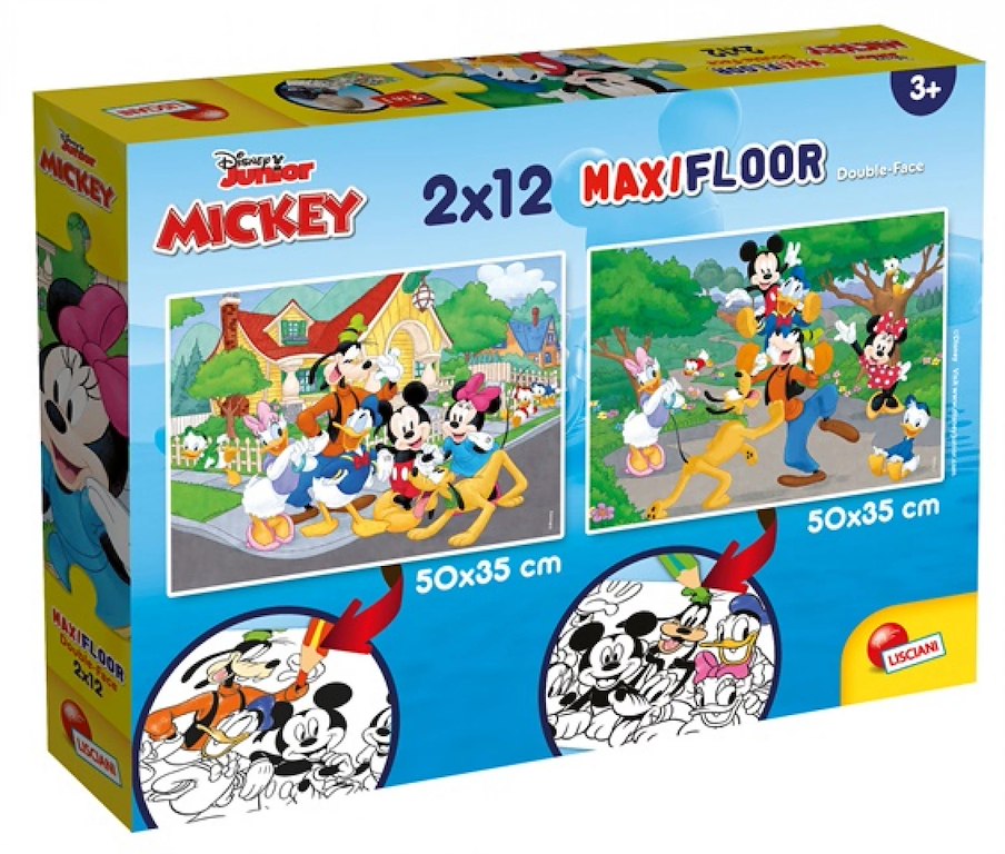 PUZZLE SLAGALICE 2X12PCS SUPERMAXI MICKEY LISCIANI