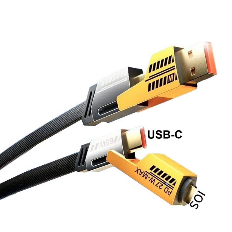 4 u 1 Brzi Kabl USB-A to type-C 65w to Lighning 27w