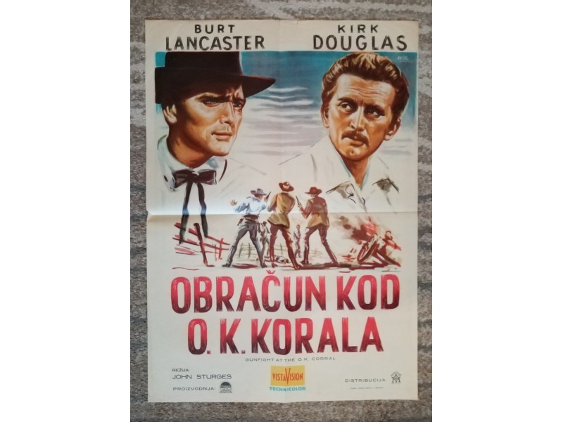 OBRAČUN KOD OK KORALA - FILMSKI PLAKAT