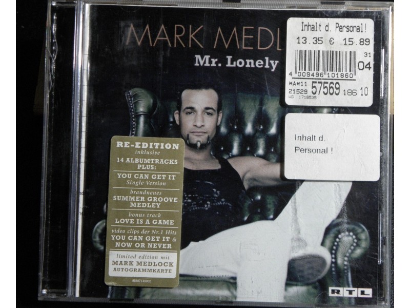 MARK MEDLOCK - Mr. LONELY (1.alb.2007)