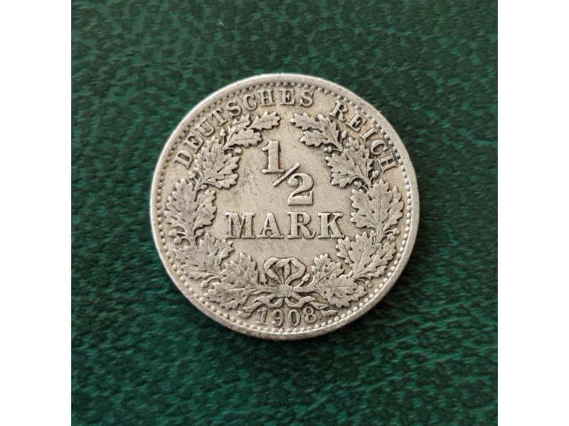 50 pfennig 1908 A srebro