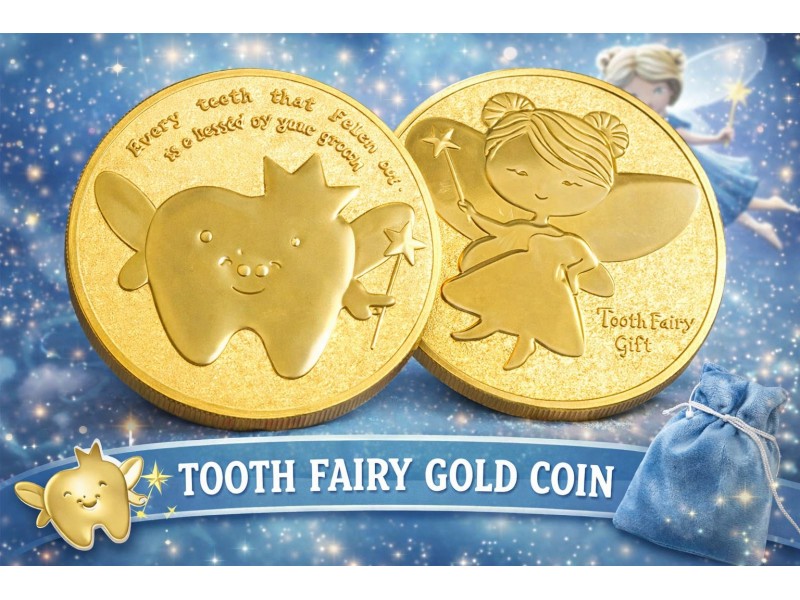Zubic Vila novcic Gold Tooth Fairy NOVO