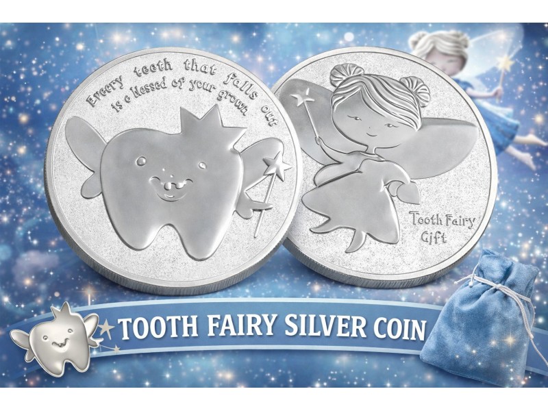 Zubic Vila novcic Silver Tooth Fairy NOVO