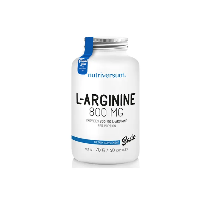 Nutriversum L-Arginine Basic 800 mg 60 kapsula