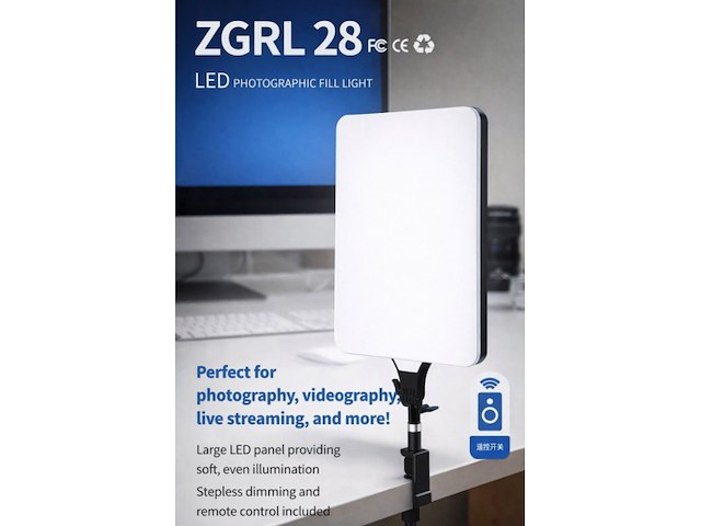 LED panel lampa ZGRL 28 – profesionalno foto/video svet