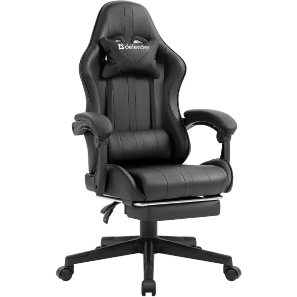 Gaming stolica Defender Azure crna