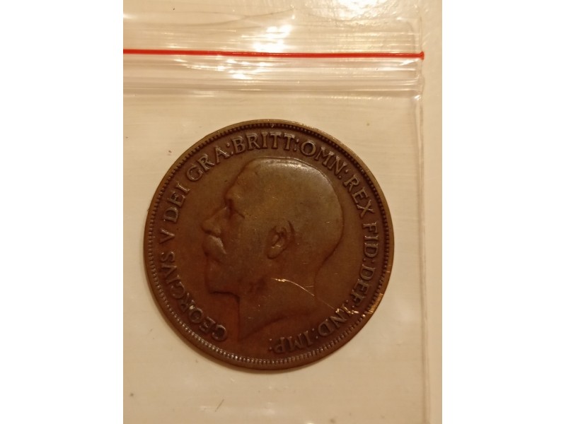 one penny 1914g. king George