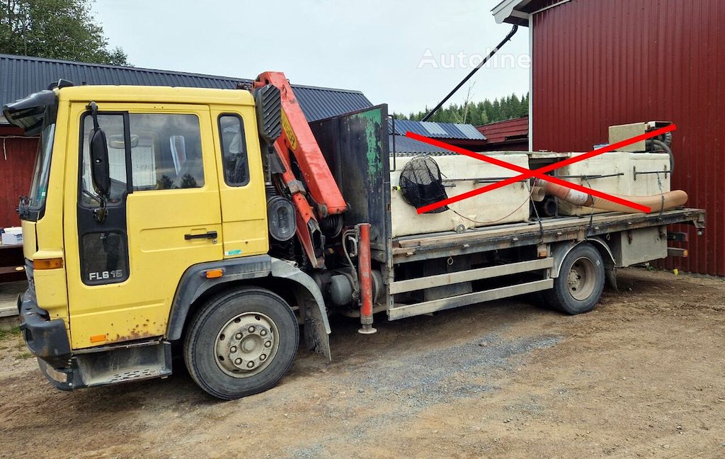 Volvo FL615 *PALFINGER PK 7000 *FULL STEEL *BOX 5.5m kamion s ravnom platformom