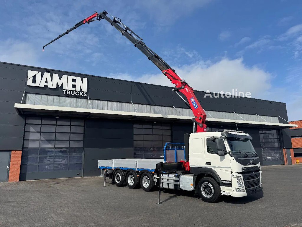 Volvo FM 500 8x4 Euro 6 HMF 4020 K5 + JIB FJ 1000-K5 kamion s ravnom platformom