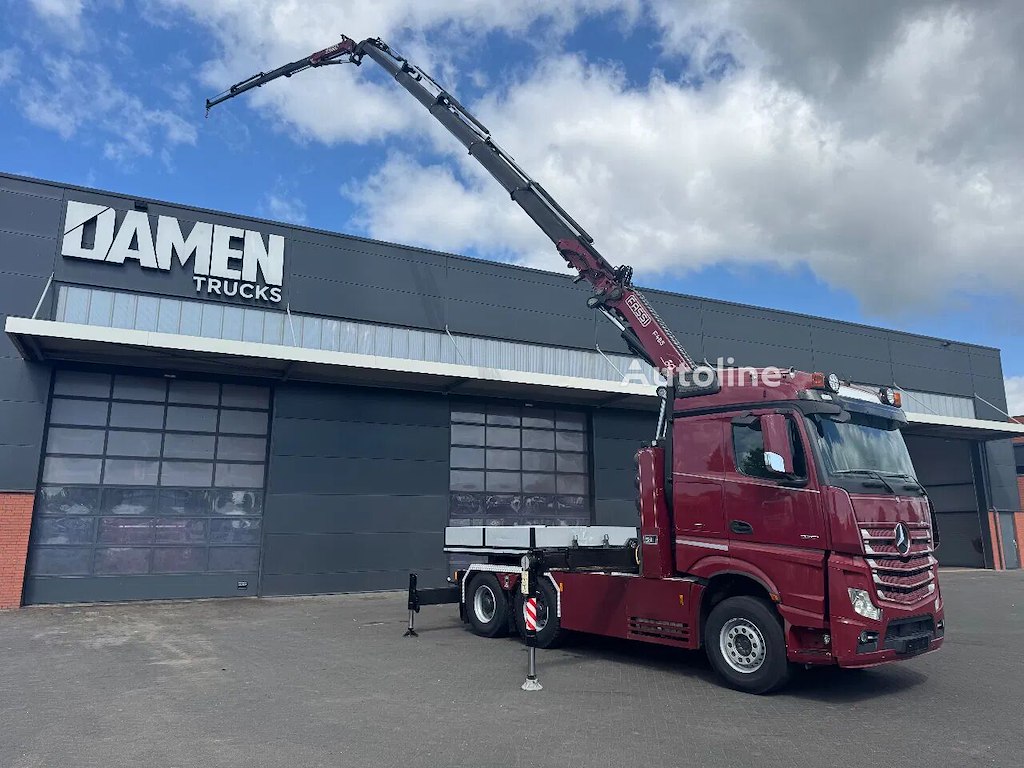 Mercedes-Benz AROCS 3351 6x4 Euro 6 FASSI F 485 RA .2.25 + JIB kamion s ravnom platformom
