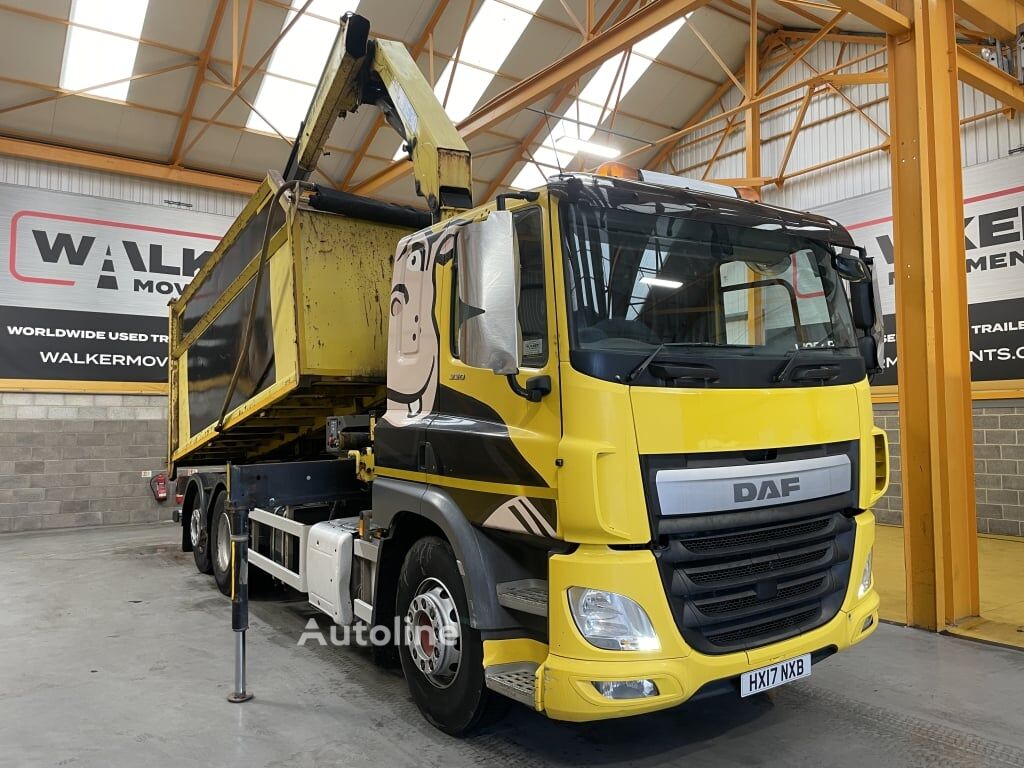 DAF CF 330 *EURO 6* 6X2 TIPPER/CRANE – 2017 – HX17 NXB kamion s ravnom platformom