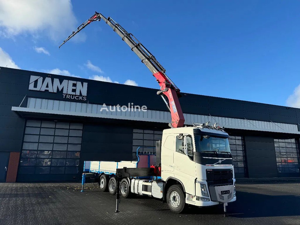 Volvo FH 540 8x4 HMF 6020-O K6 + JIB FJ 1200-6 kamion s ravnom platformom