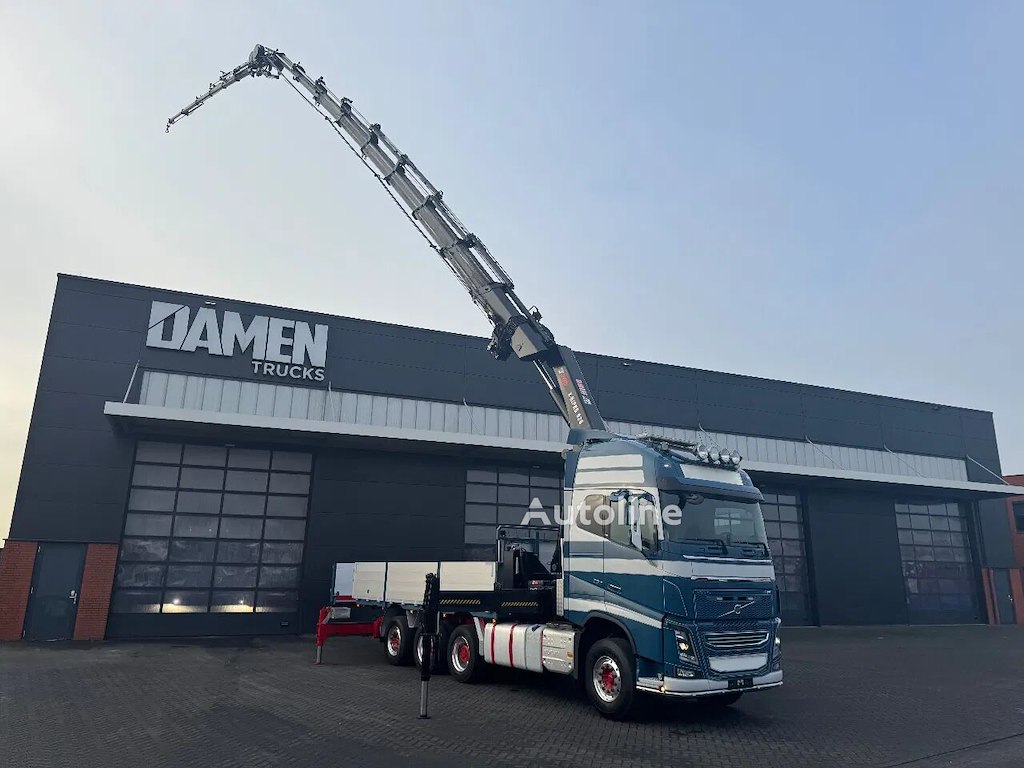 Volvo FH 16.750 8x4 HIAB 638 E-8 + JIB 150X-6 kamion s ravnom platformom