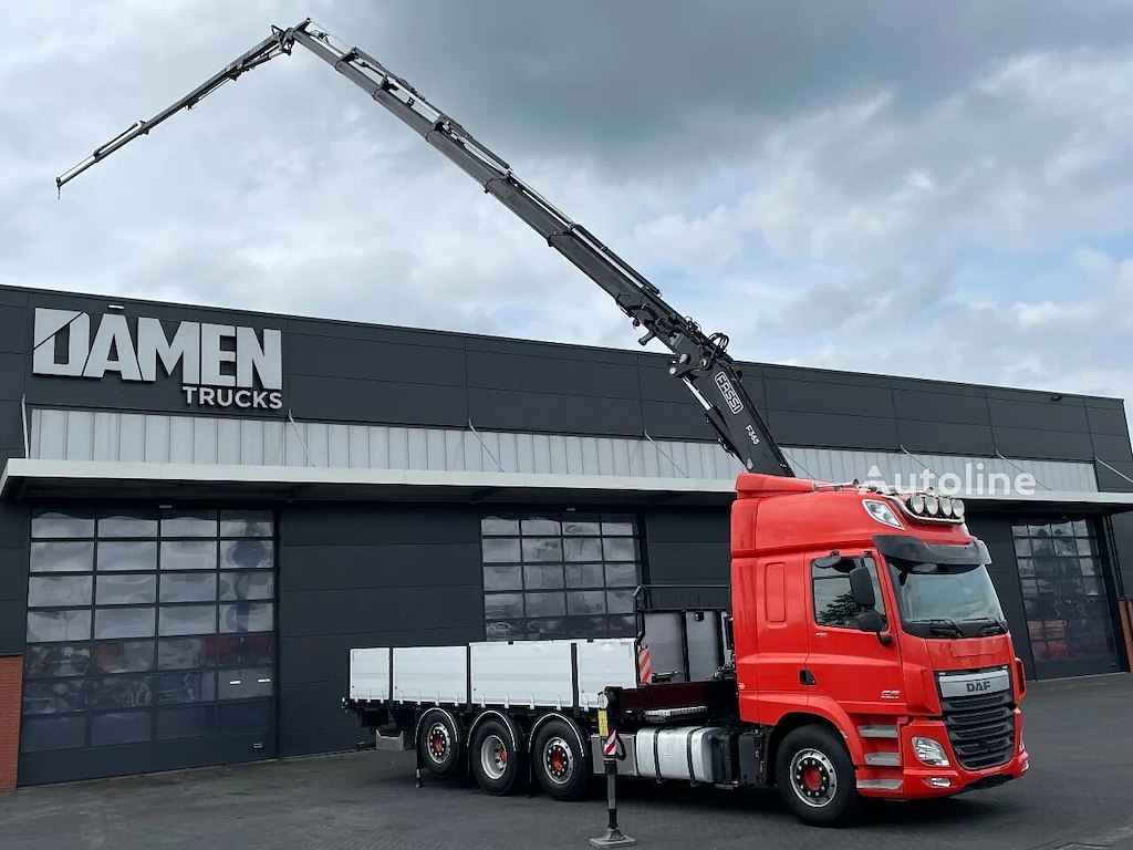 DAF CF510 FASSI F365RA .2.26 E-Dinamic + JIB kamion s ravnom platformom