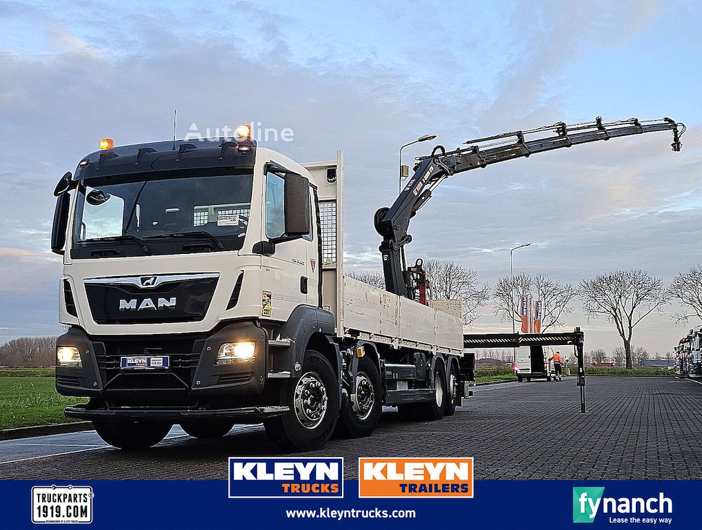 MAN 35.420 TGS HIAB 228ES-5,8x2*6 kamion s ravnom platformom