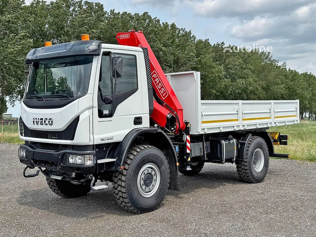 Novi IVECO EuroCargo 150 Fassi F155A.0.22 Crane Truck kamion s ravnom platformom (IV5257)