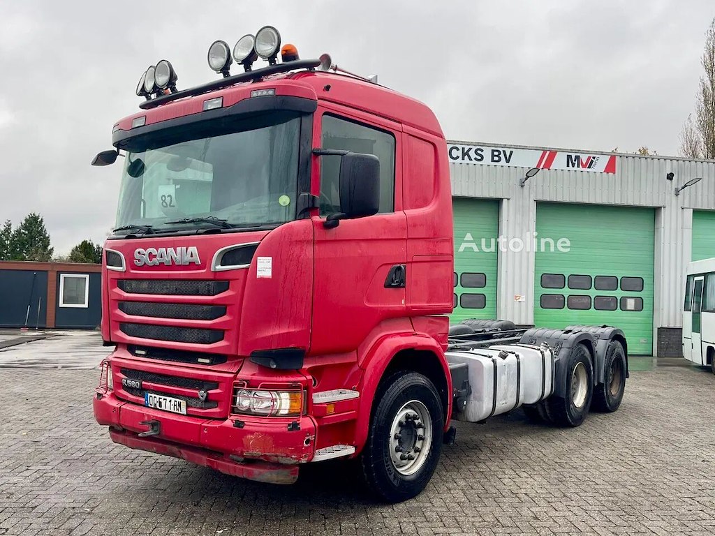 Scania R580 V8 6x4,RETARDER, FULL SPRING! hub reduction, BIG Axels kamion šasija