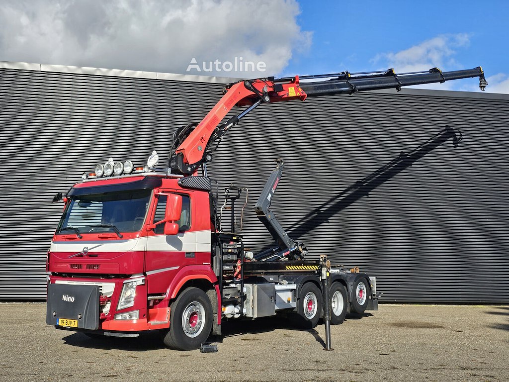 Volvo FM 420 8x2 / HIAB HOOKLIFT + 30 t/m CRANE - KRAN kamion rol kiper