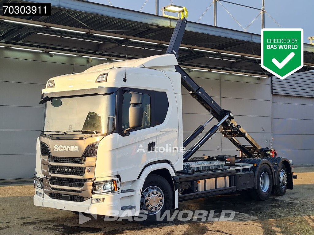 Novi Scania G460 6X2 NEW! 20tons HIAB Containersystem Lift+Steering Axle Aut kamion rol kiper