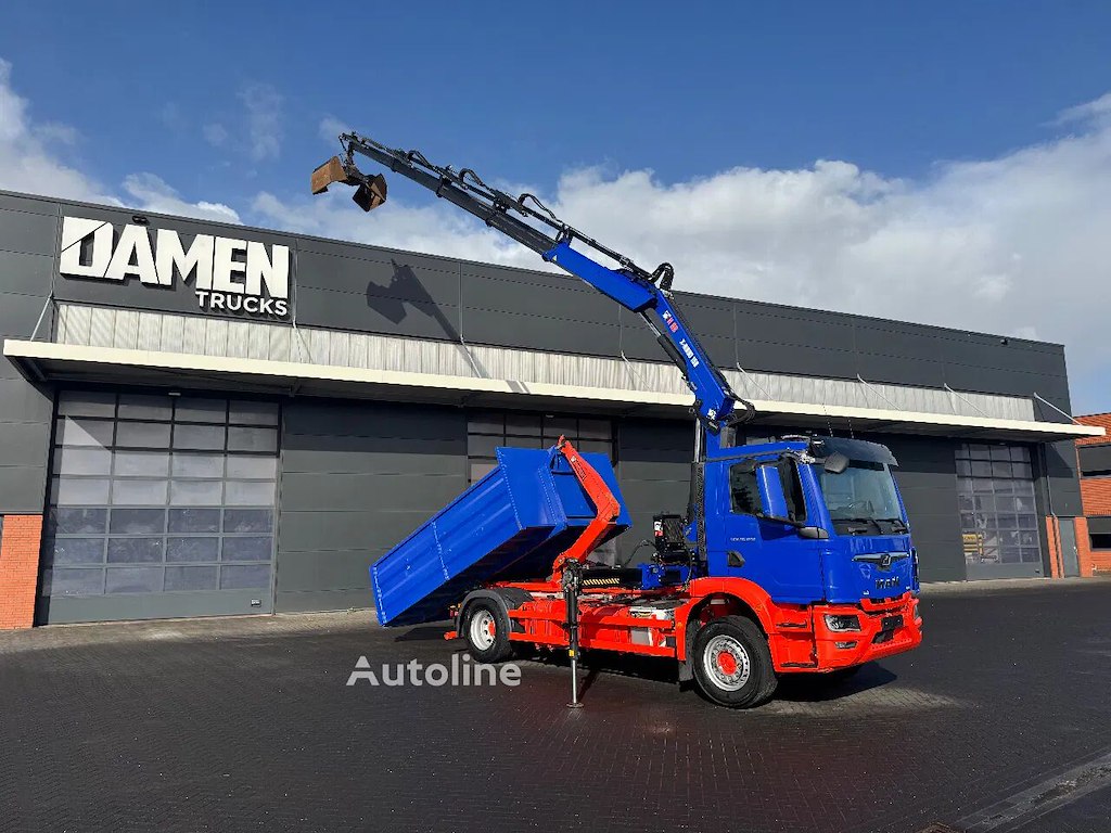 MAN TGM 18.290 4x2 HIAB X- HIDUO158 E-4 + Multilift haakarm kamion rol kiper