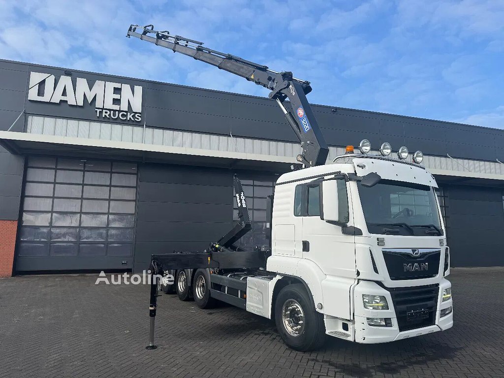 MAN TGS 35.500 8x4-4 BL HMF 3220 K6 + JOAB Haakarmsysteem kamion rol kiper