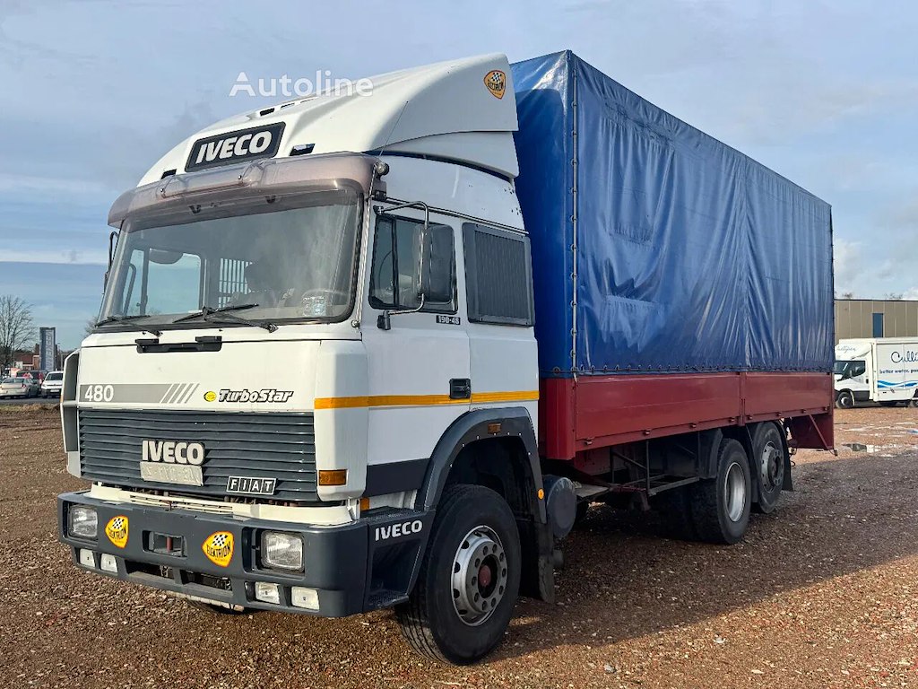 IVECO Turbostar 190.48 V8 6x2 kamion sa klizna zavesa cerada