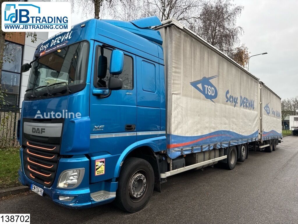 DAF XF 460 6x2, EURO 6, Combi, Standairco, 119 m3 kamion sa klizna zavesa cerada