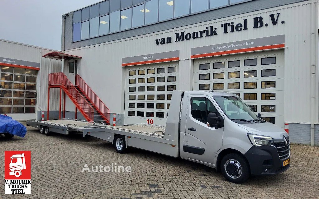 Renault Master 165 PK OPRIJWAGEN MET HULPLUCHTVERING VFJ-63-R + AANHANGE autotransporter