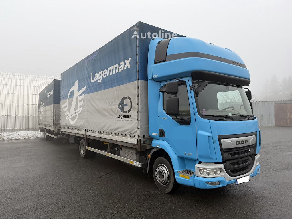 DAF LF 260 FA kamion s ceradom + prikolica sa ceradom