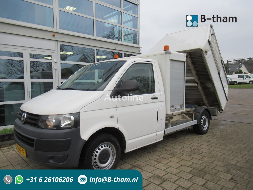 Volkswagen Transporter T5 2.0i 85KW L2H1 CNG aardgas + Benzine Veegvuilkipp kamion kiper < 3.5t