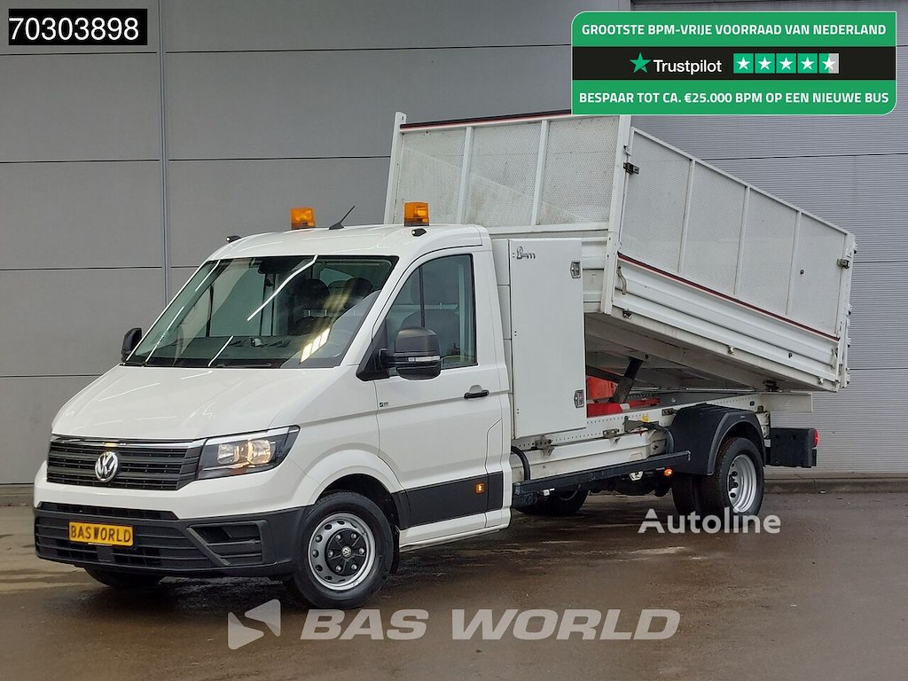 Volkswagen Crafter 177pk Kipper met Kist Dubbellucht 3,5t Trekhaak Airco Eu kamion kiper < 3.5t