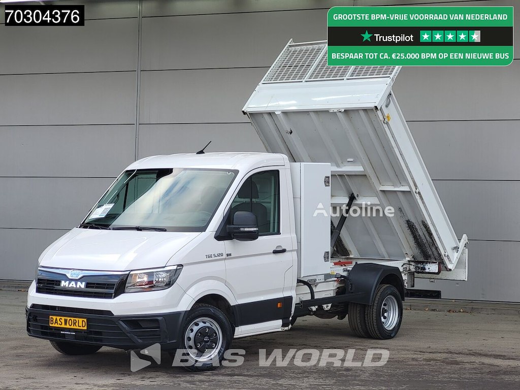 Volkswagen Crafter Kipper met Kist Dubbellucht 3,5t Trekhaak Navi Airco Cru kamion kiper < 3.5t