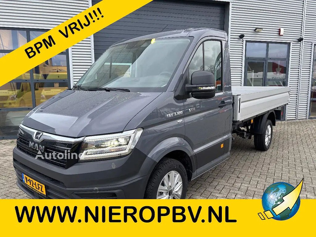 MAN TGE 3.180 Openlaadbak Automaat Airco Navi 4X4 NIEUW BPM VRIJ kamion s ravnom platformom < 3.5t
