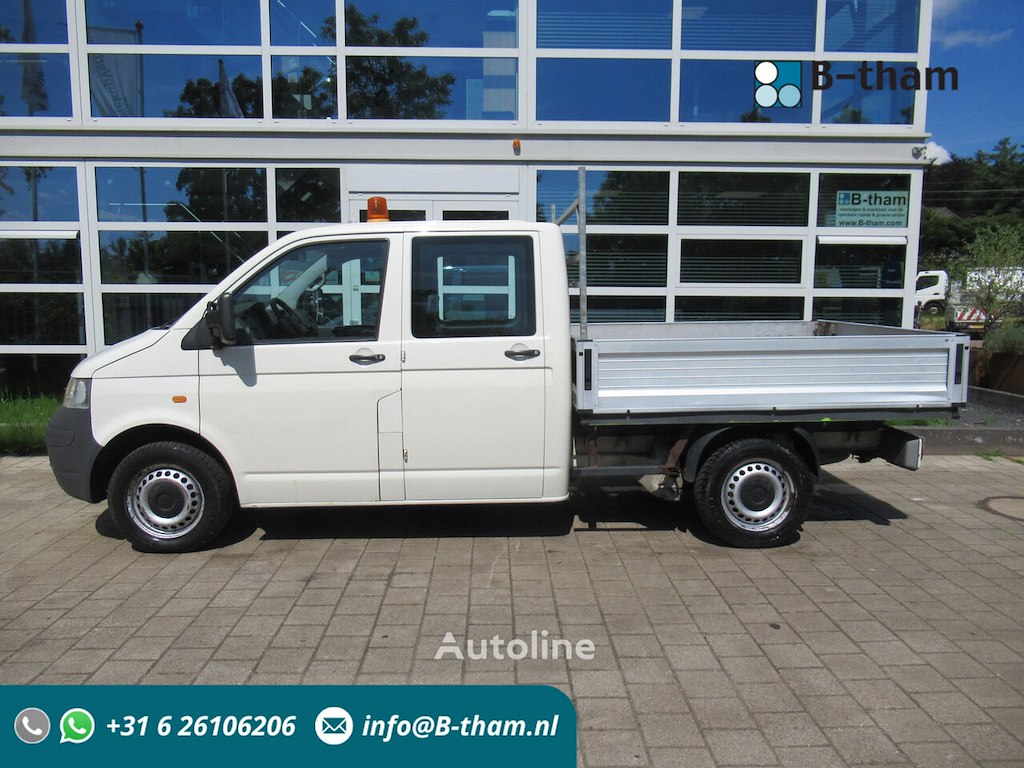 Volkswagen Transporter T5 2.5 TDI 96KW 340 DOKA Dubbelcabine kamion s ravnom platformom < 3.5t