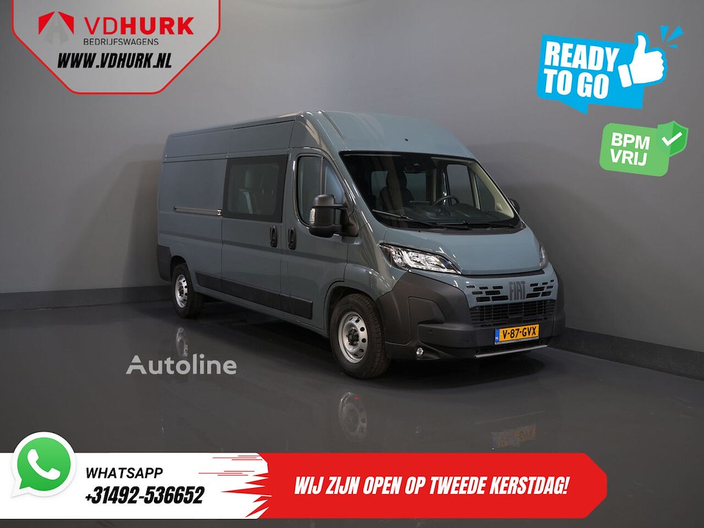 Fiat Ducato 2.2 MJ 180 pk Aut. L3H2 DC Dubbel Cabine BPM VRIJ! 6 Pers minibus furgon