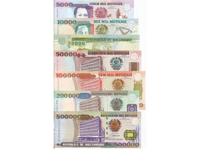 Mozambique 1991 - 2003 UNC set novcanica