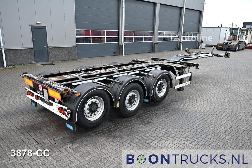 D-Tec FLEXITRAILER LS | 2x20-30-40-45ft HC * 2x LIFT AXLE * BPW / DISC poluprikolica za prevoz kontejnera