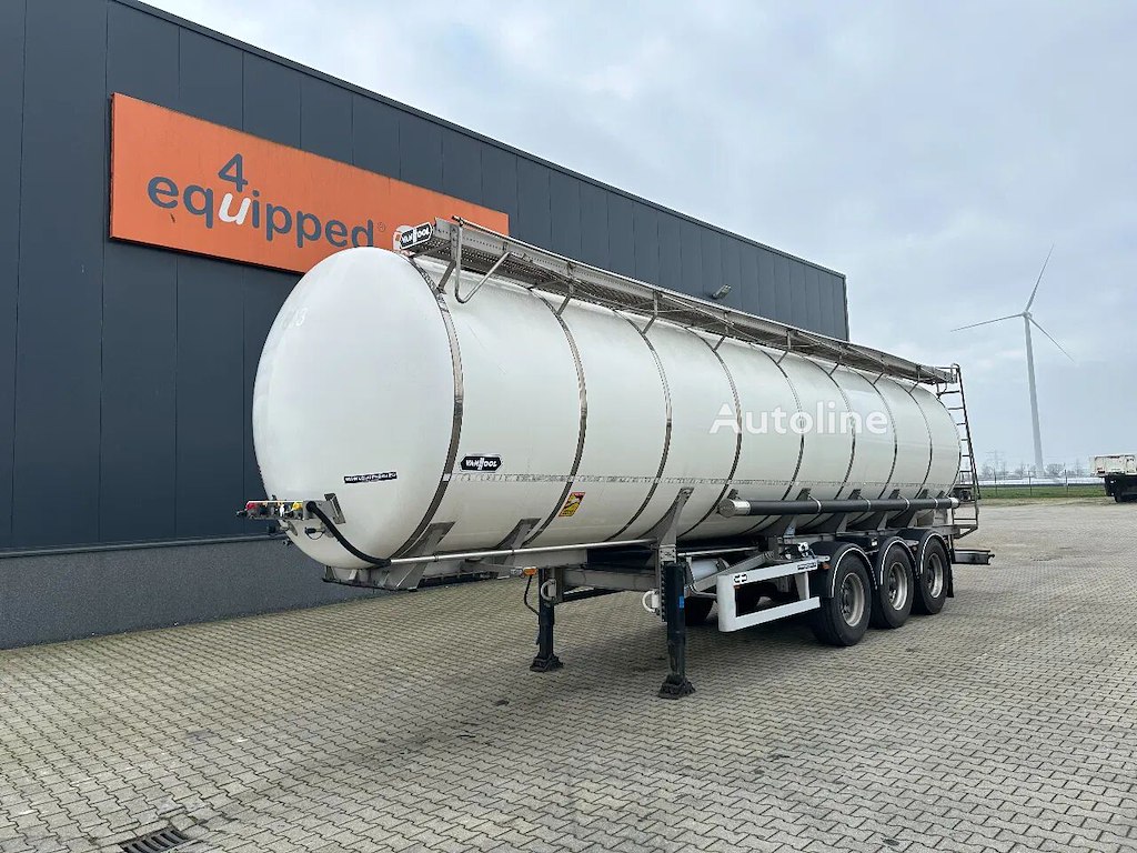 Van Hool LEVENSMIDDELEN / 39.000L / 3-KAMMER / INOX / NL-Auflieger / APK: cisterna za prevoz hrane
