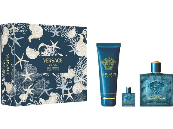 Versace Eros Parfum Gift Set ( EDP 100 ml + EDP 5 ml + SG 150 ml )