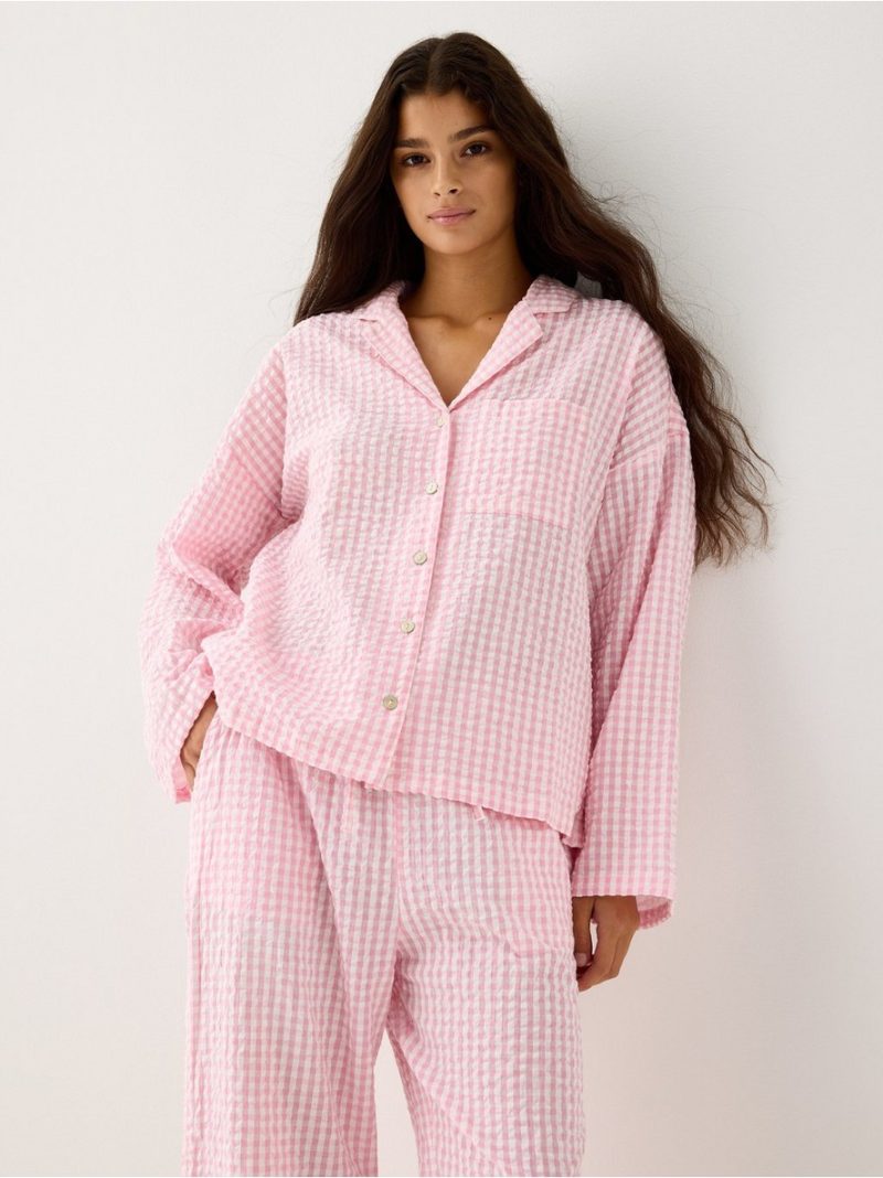 Pidžama gornji deo – Pyjama shirt in seersucker